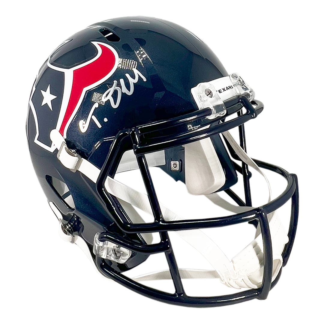 Tank Dell Signed Houston Dell Speed Full-Size Replica Football Helmet — RSA