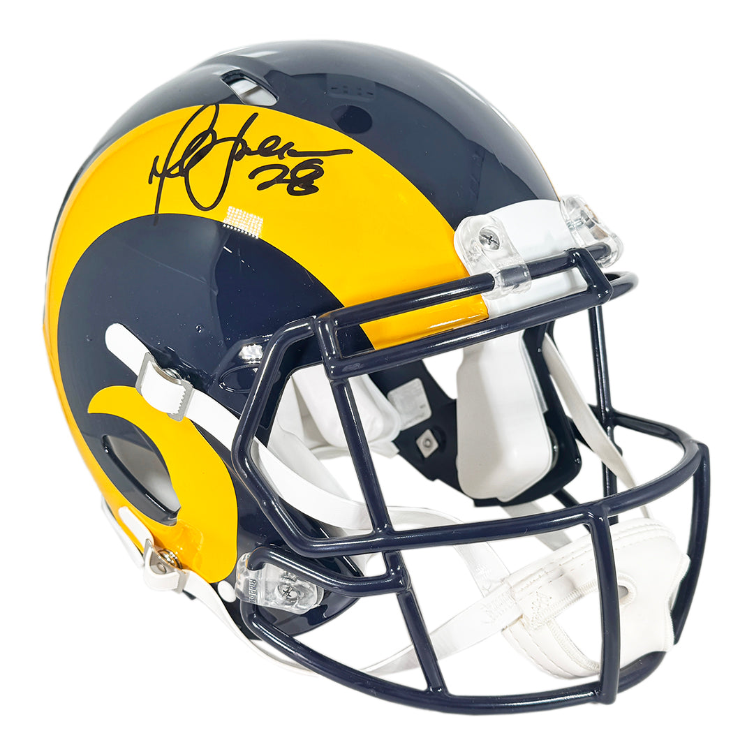 Marshall Faulk Signed Los Angeles Rams Throwback 81-99 Authentic Speed ...
