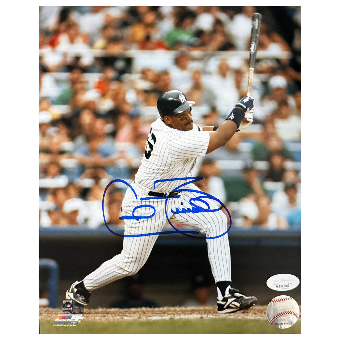 Cecil Fielder Signed New York Pose 1 Baseball 8x10 Photo (JSA) — RSA