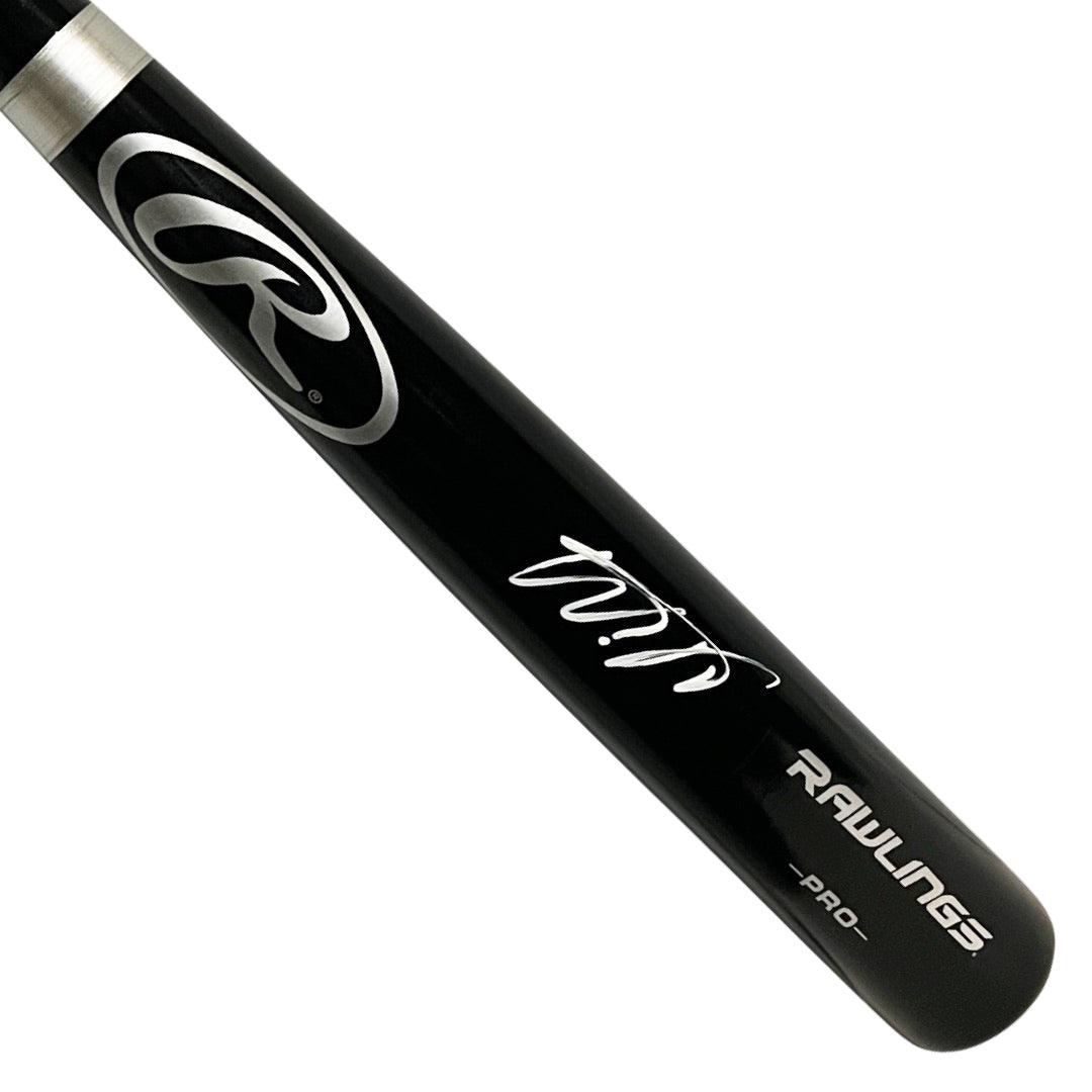 Wander Franco Signed Rawlings Black Baseball Bat White Ink (JSA) — RSA