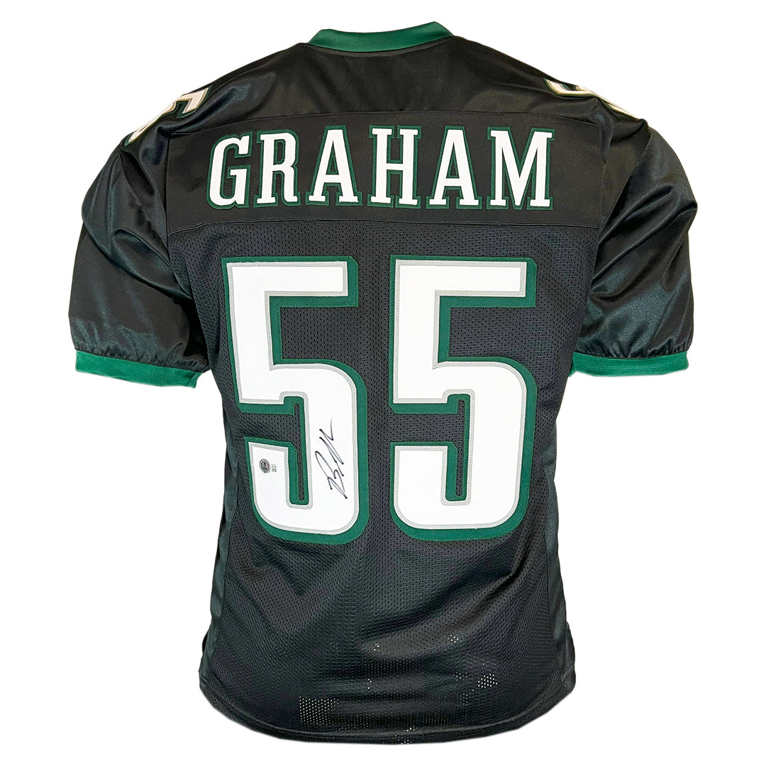 Brandon Graham Signed Philadelphia Black Football Jersey (Beckett) — RSA