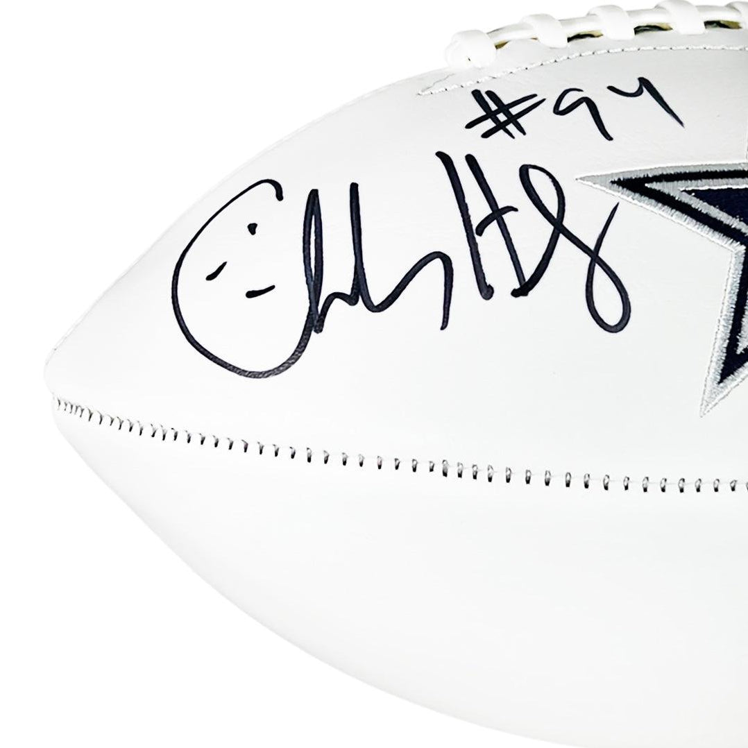 Charles Haley Signed Dallas Cowboys Official NFL Team Logo White Footb ...