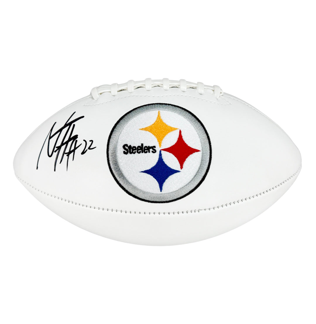 Najee Harris Signed Pittsburgh Steelers Official NFL Team Logo Footbal ...