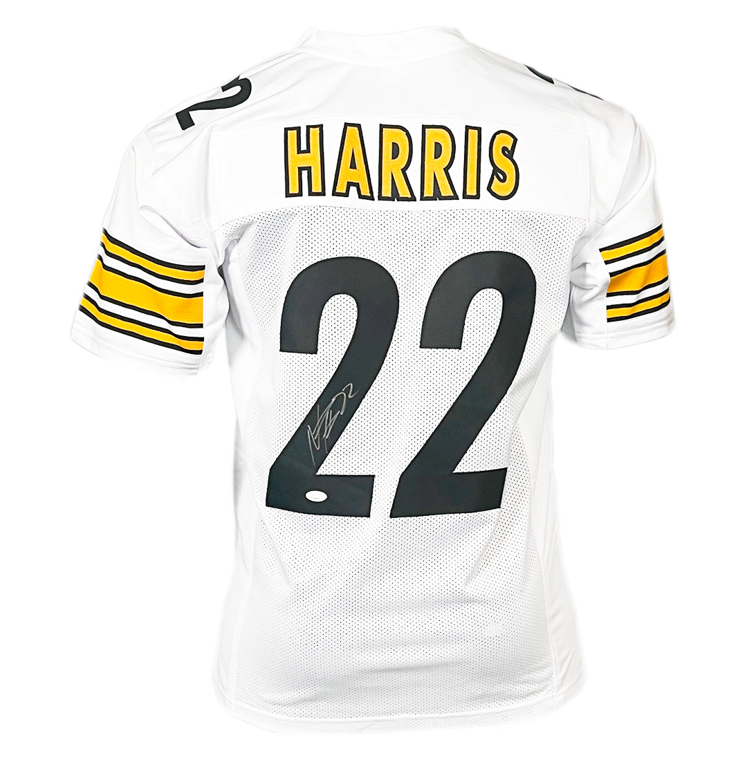 Najee Harris Signed Pittsburgh White Football Jersey (JSA) — RSA