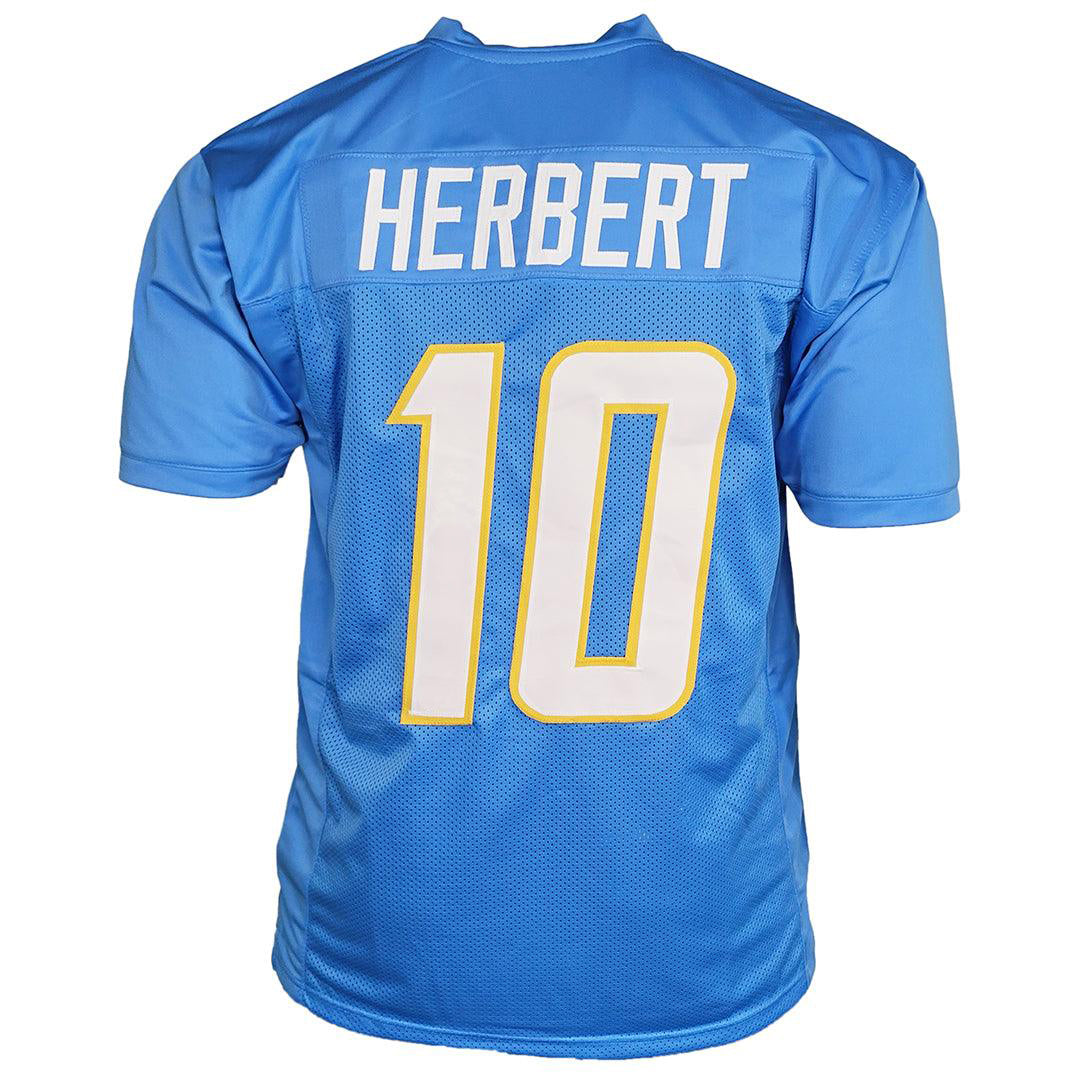Justin Herbert Unsigned Los Angeles Light Blue Football Jersey — RSA