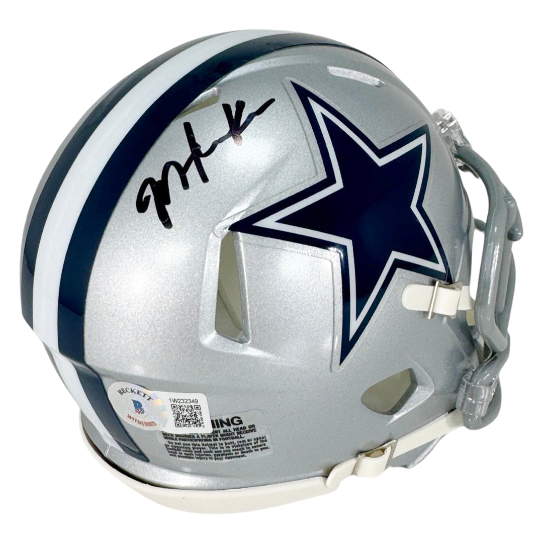 Malik Hooker Signed Dallas Cowboys Speed Mini Football Helmet (JSA) — RSA