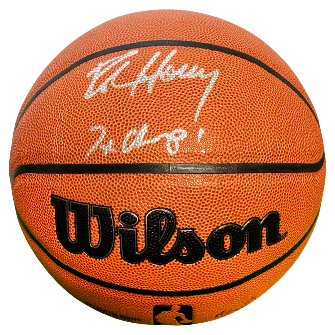 Robert Horry Signed 7x Champ! Inscribed Wilson NBA Authentic Series Ba ...