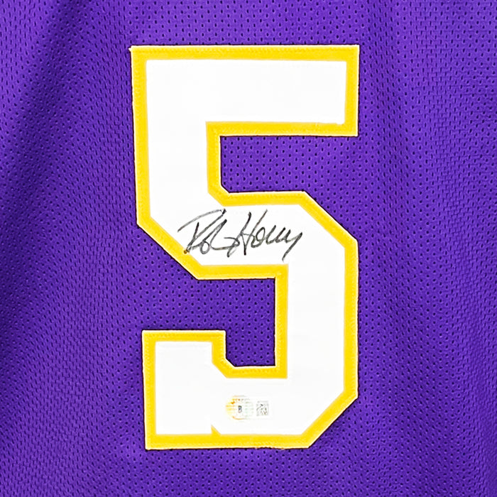 Robert Horry Signed Los Angeles Purple Basketball Jersey (Beckett) — RSA