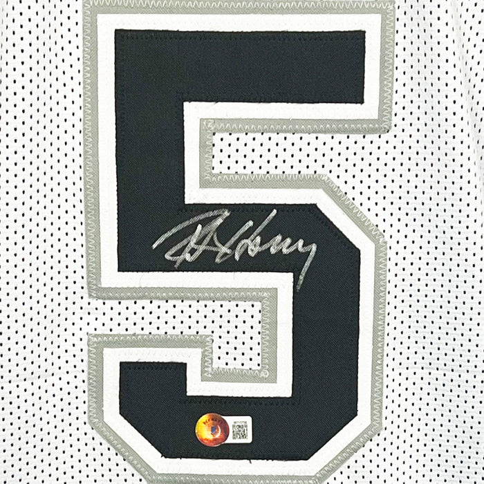Robert Horry Signed San Antonio White Basketball Jersey (Beckett) — RSA