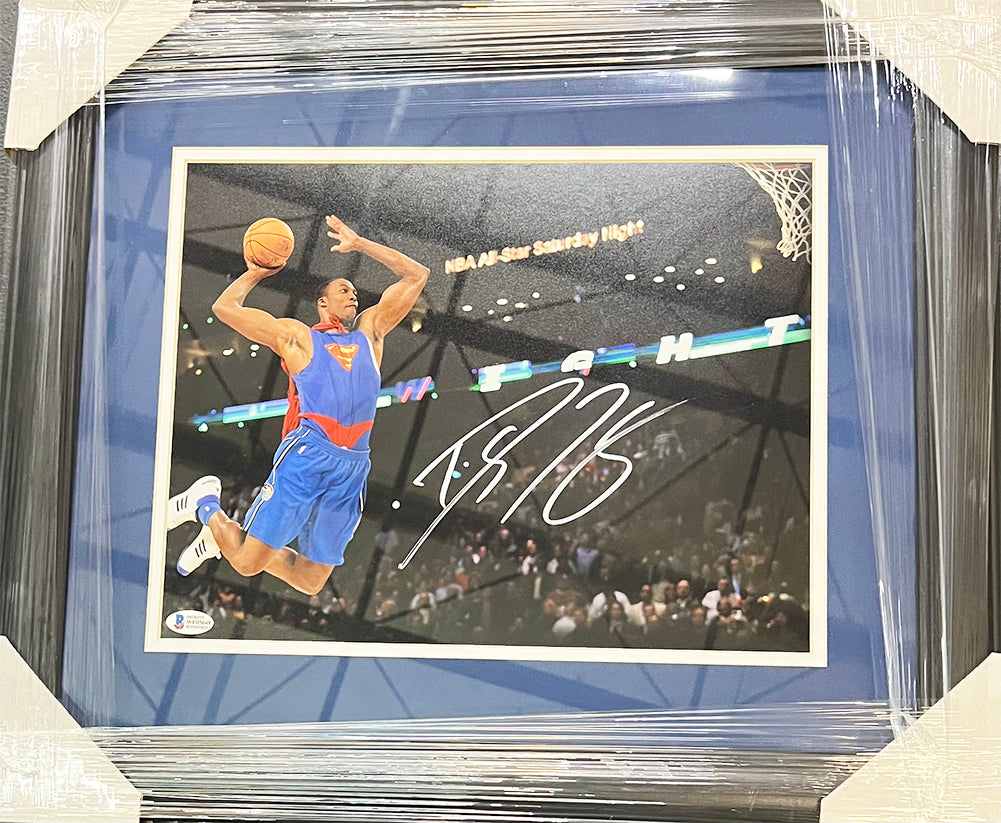 Dwight Howard Signed Superman Dunk Framed 11x14 Basketball Photo (Beck ...