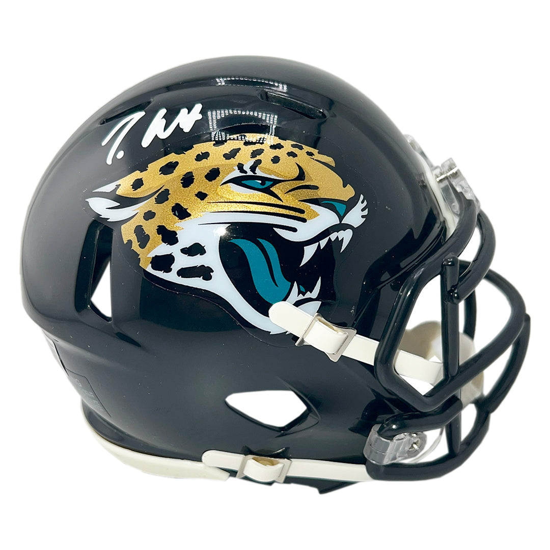 Travis Hunter Signed Jacksonville Jaguars Speed Mini Football Helmet ...