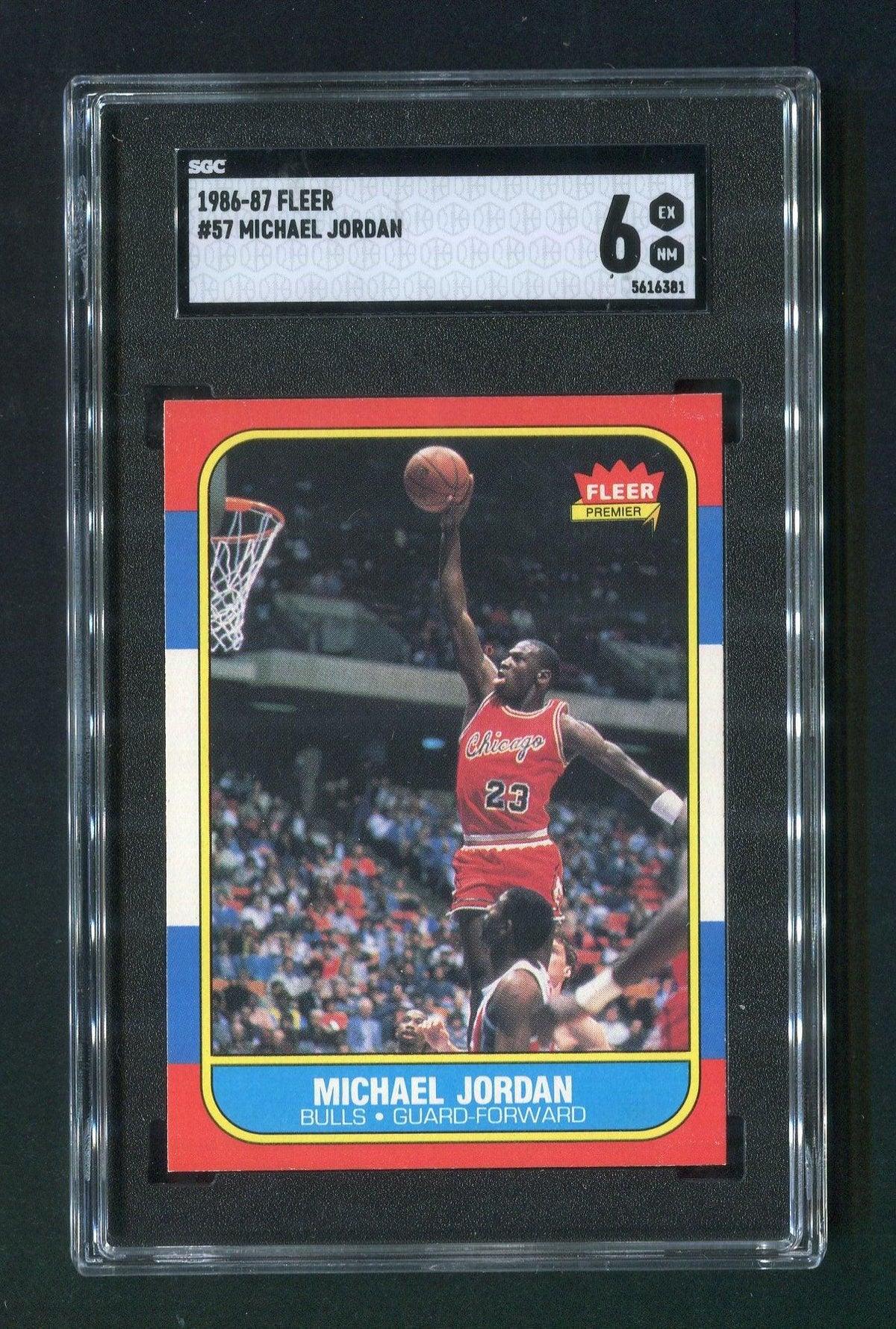 1986-87 Fleer #57 Michael Jordan Chicago Bulls SGC 6 Rookie Basketball ...