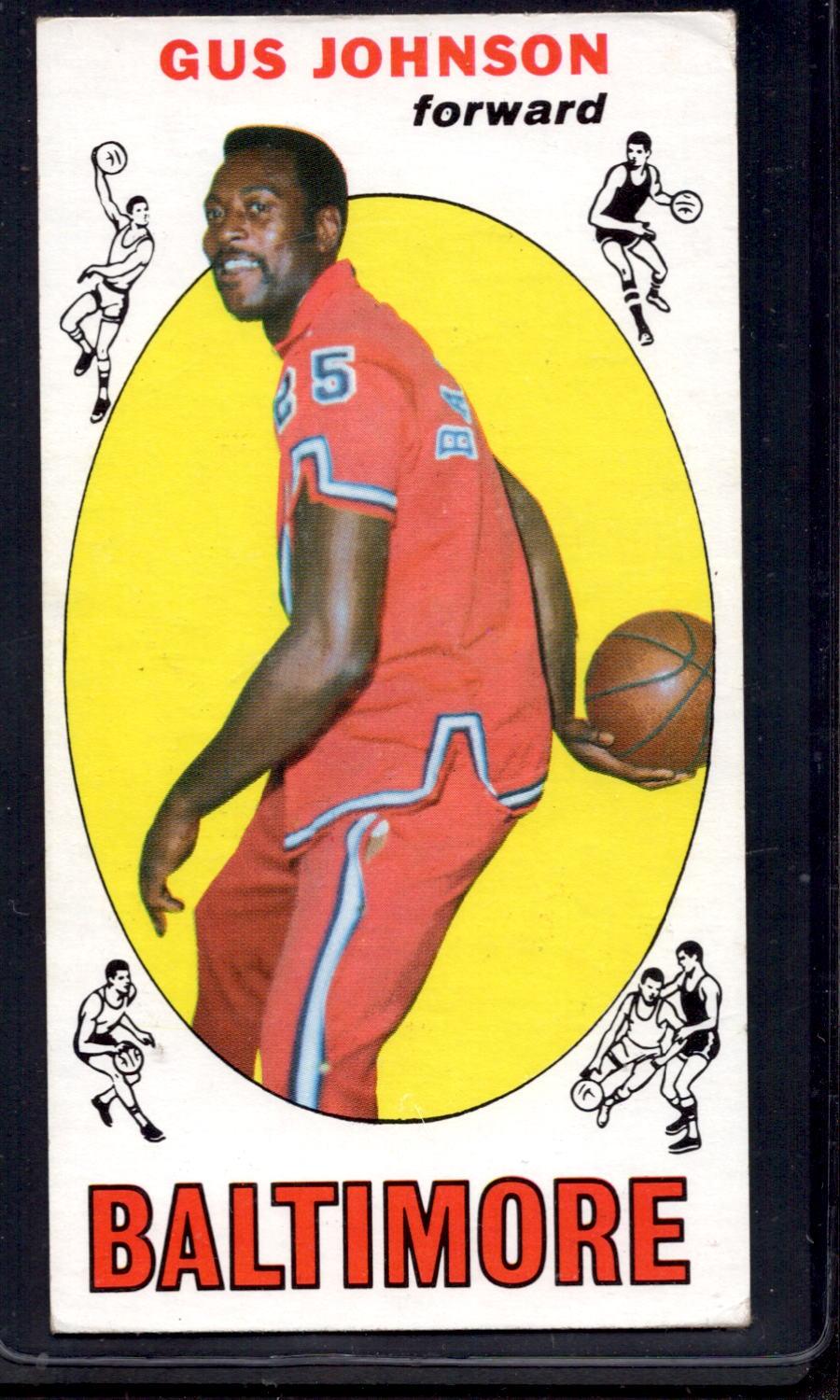 1969-70 Topps #12 Gus Johnson Baltimore Bullets Rookie Basketball Card ...
