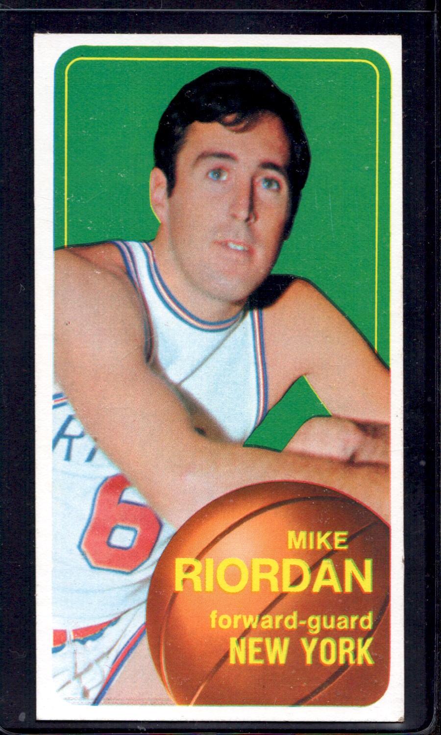 1970-71 Topps #26 Mike Riordan New York Knicks Rookie Basketball Cards ...
