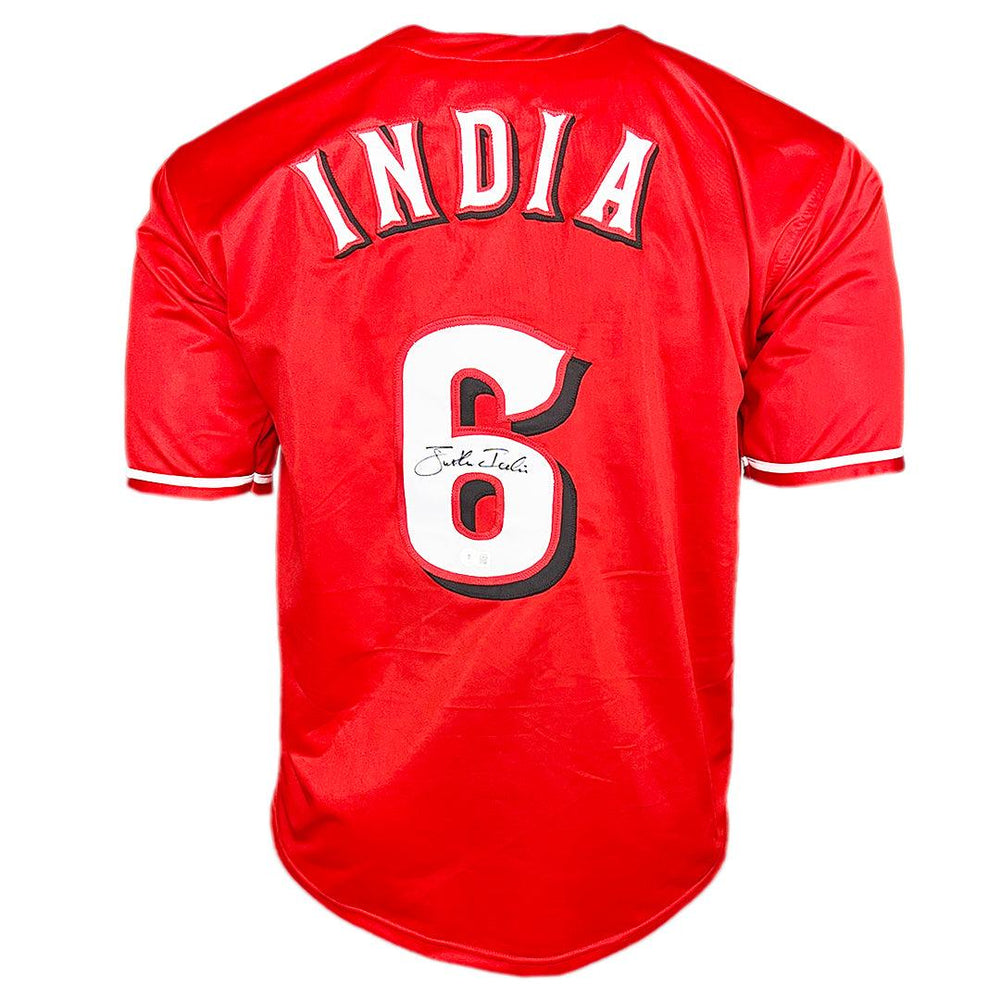 Jonathan India Signed Cincinnati Red Baseball Jersey (Beckett) — RSA