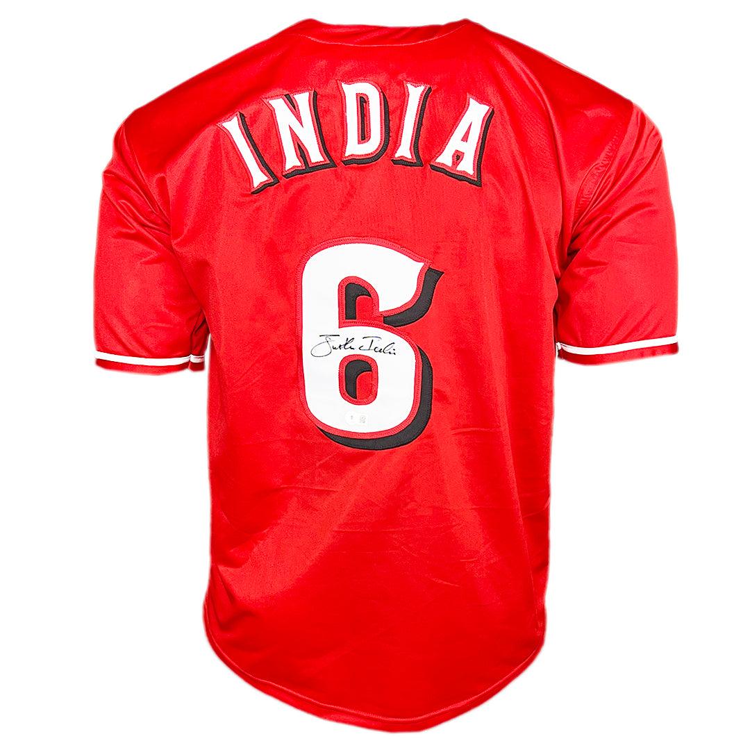 Jonathan India Signed Cincinnati Red Baseball Jersey (Beckett) — RSA