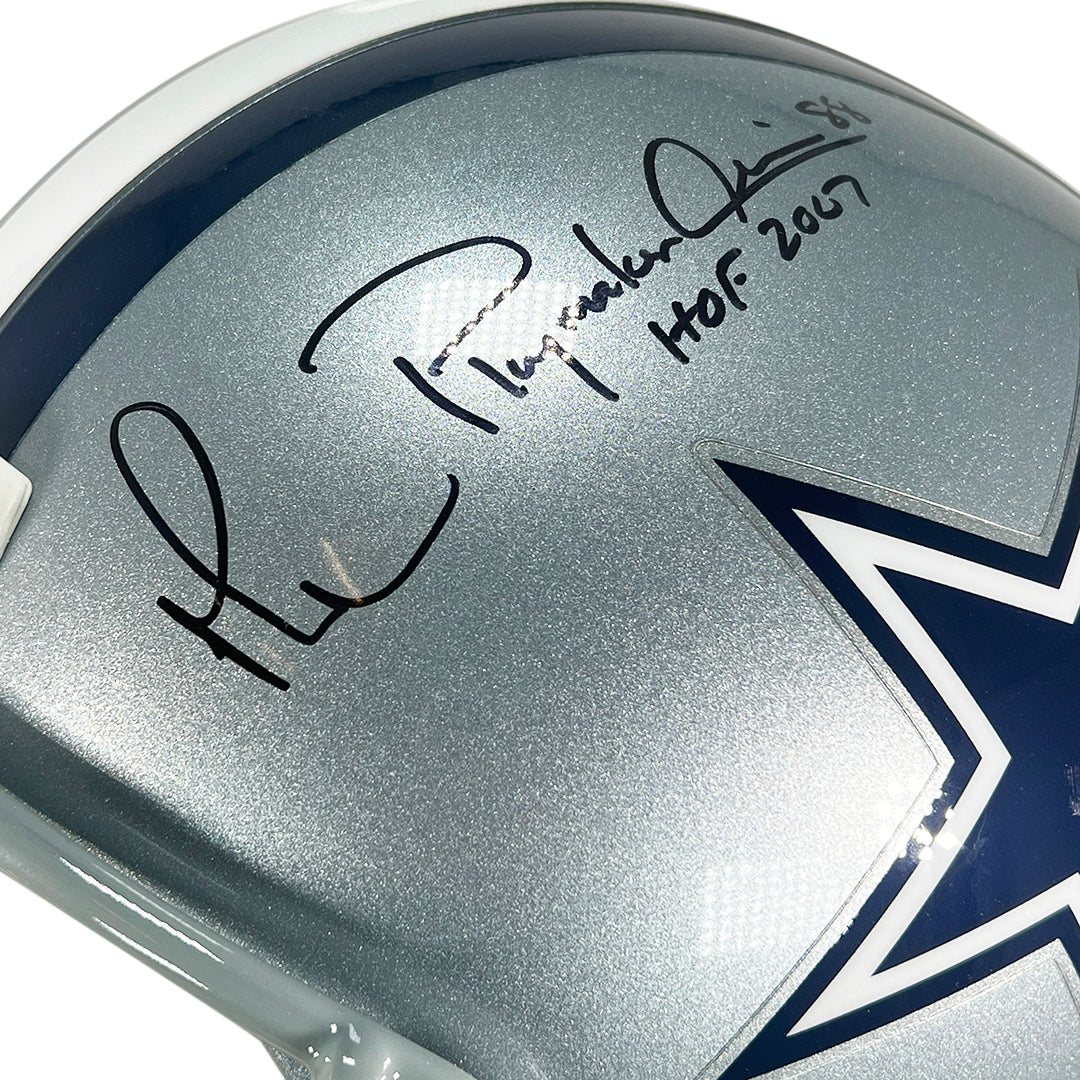 Michael Irvin Signed HOF 2007 Inscription Dallas Cowboys Full-Size Rep ...