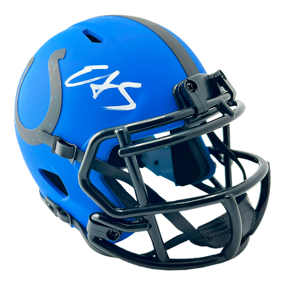 Edgerrin James Signed Indianapolis Colts Rave Mini Football Helmet (Be ...