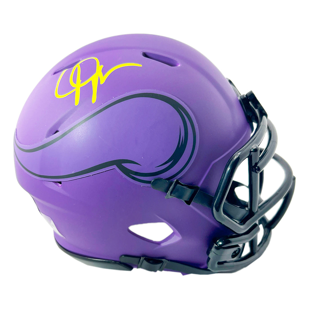 Justin Jefferson Signed Minnesota Vikings Rave Mini Football Helmet (B ...