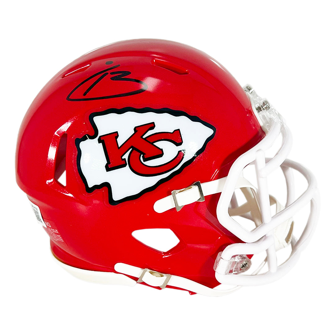 Nazeeh Johnson Signed Kansas City Chiefs Speed Mini Football Helmet (B ...