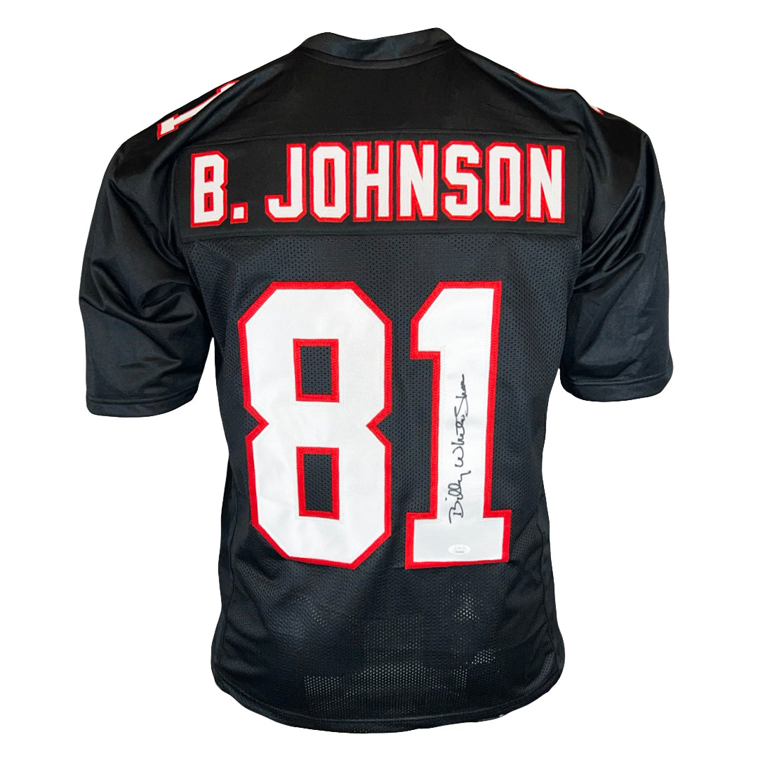 Billy "White Shoes" Johnson Signed Atlanta Black Football Jersey (JSA ...