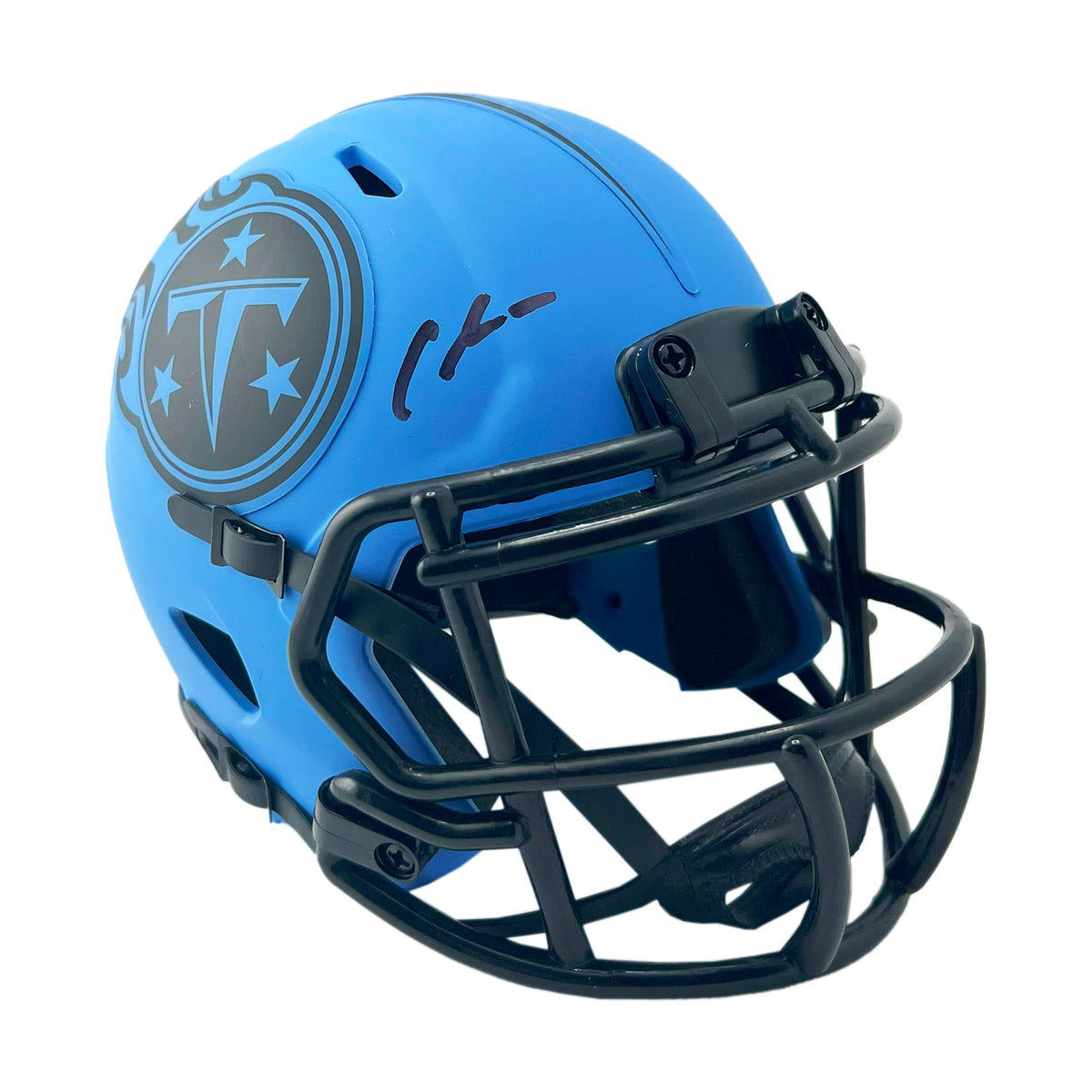Chris Johnson Signed Tennessee Titans Rave Mini Football Helmet (Becke ...