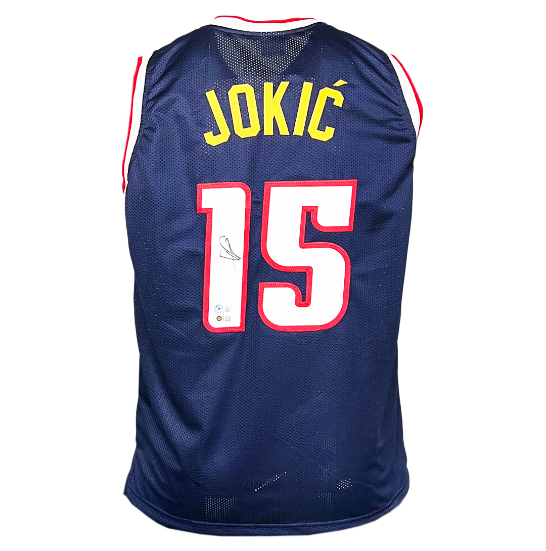 Nikola Jokic Signed Denver Blue Basketball Jersey (JSA) — RSA