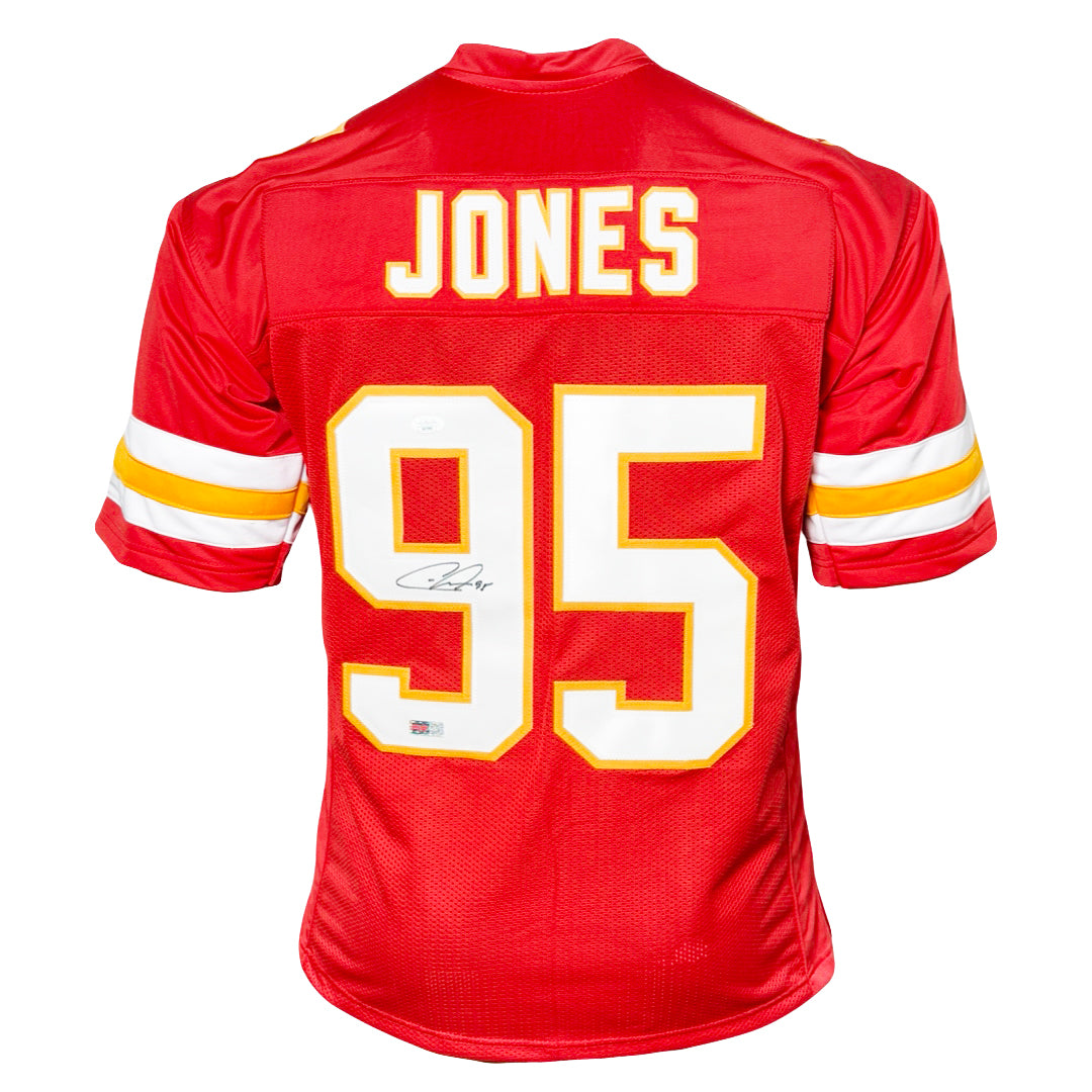 Custom Chris Jones Signed Jersey Kansas City Red — RSA
