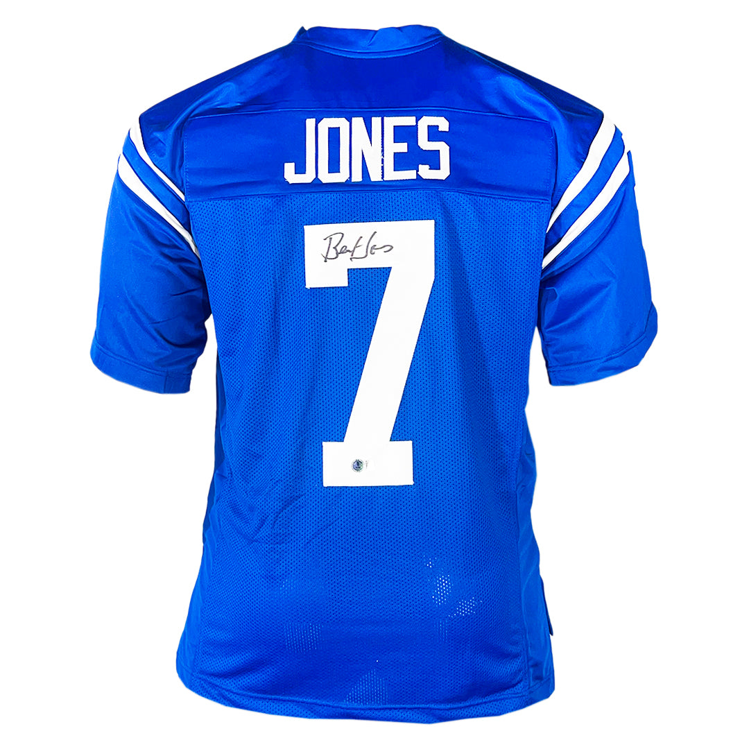 Bert Jones Signed Indianapolis Blue Football Jersey (Beckett) — RSA
