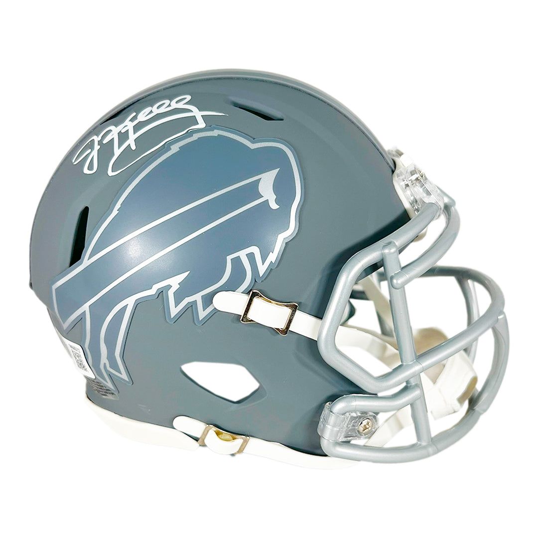 Jim Kelly Signed Buffalo Bills Slate Alternate Speed Mini Football Hel ...