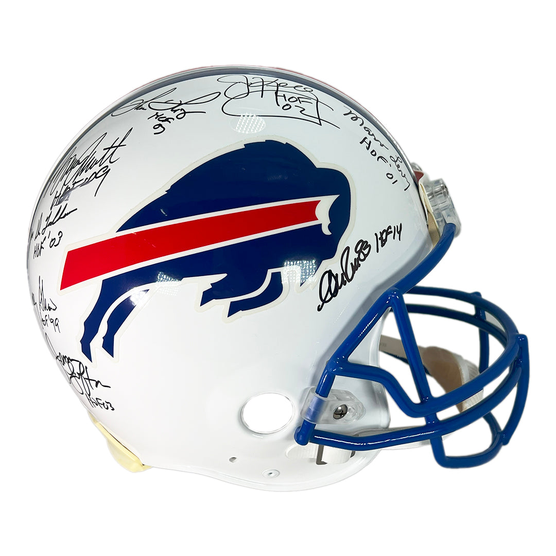 Bills Hall of Famers Signed Throwback Authentic Full-Size Football Hel ...