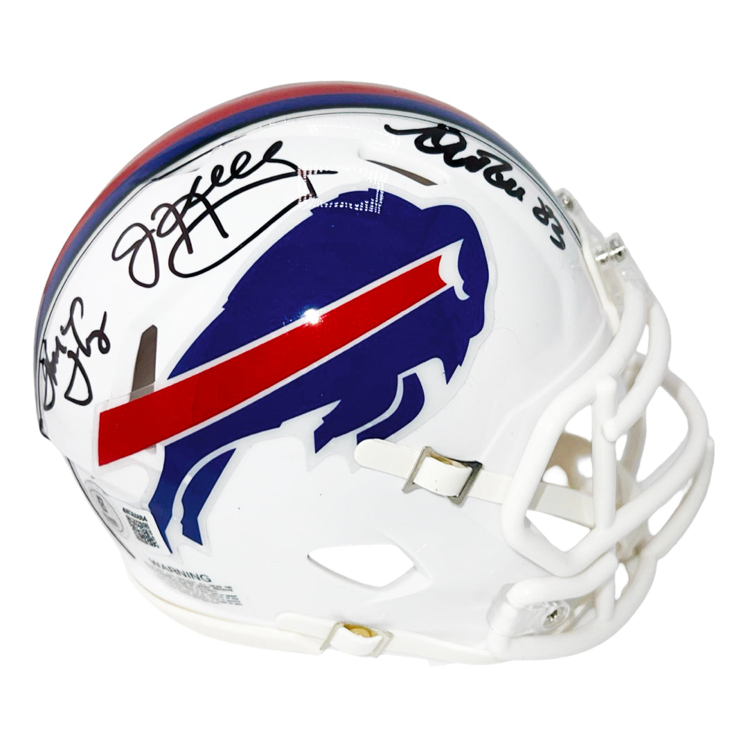 Bills Triplets Signed Buffalo Bills Speed Mini Football Helmet (Becket ...