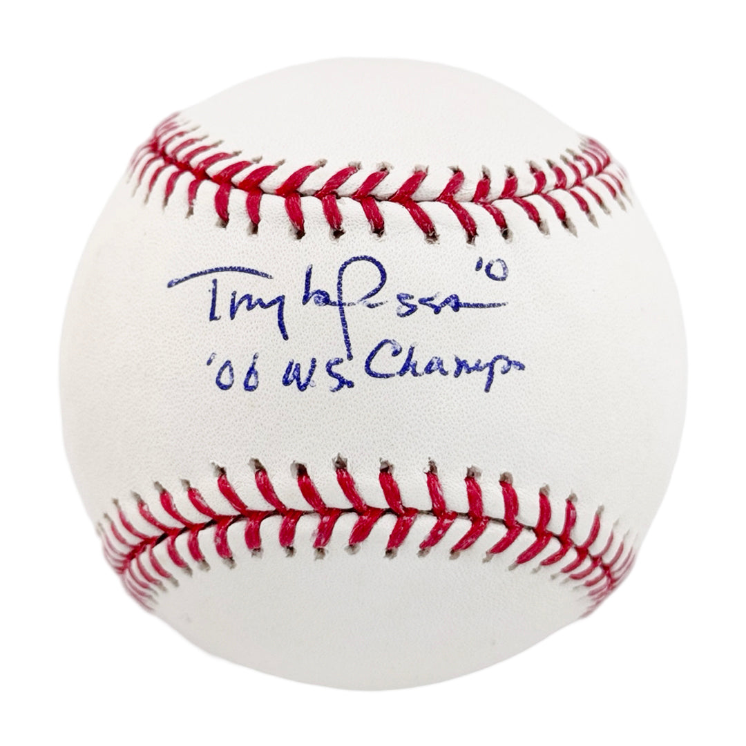 Tony LaRussa Signed 06 WS Champs Inscription Rawlings Official Major L ...