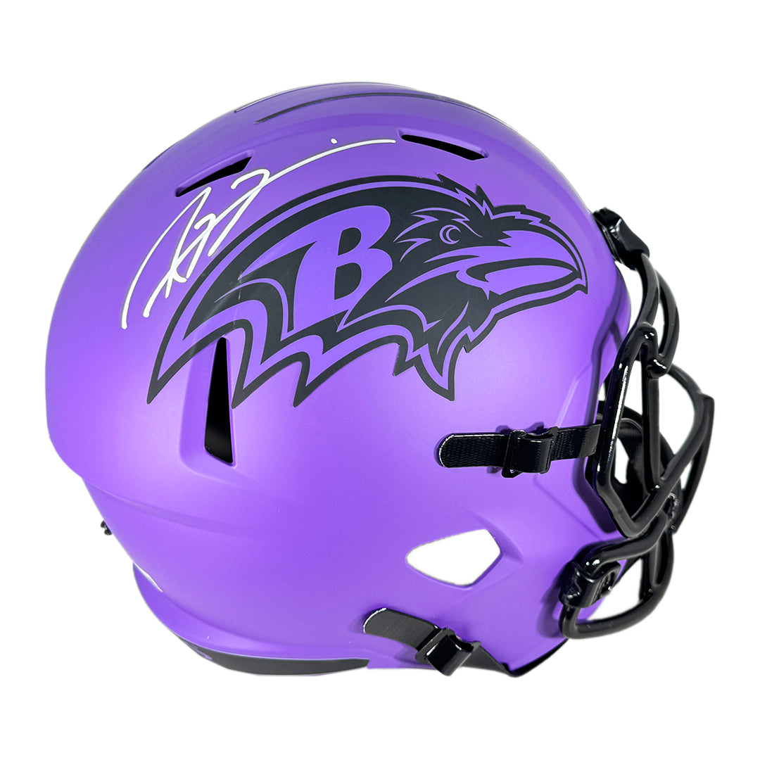 Ray Lewis Signed Baltimore Ravens Rave Full-Size Replica Football Helm ...