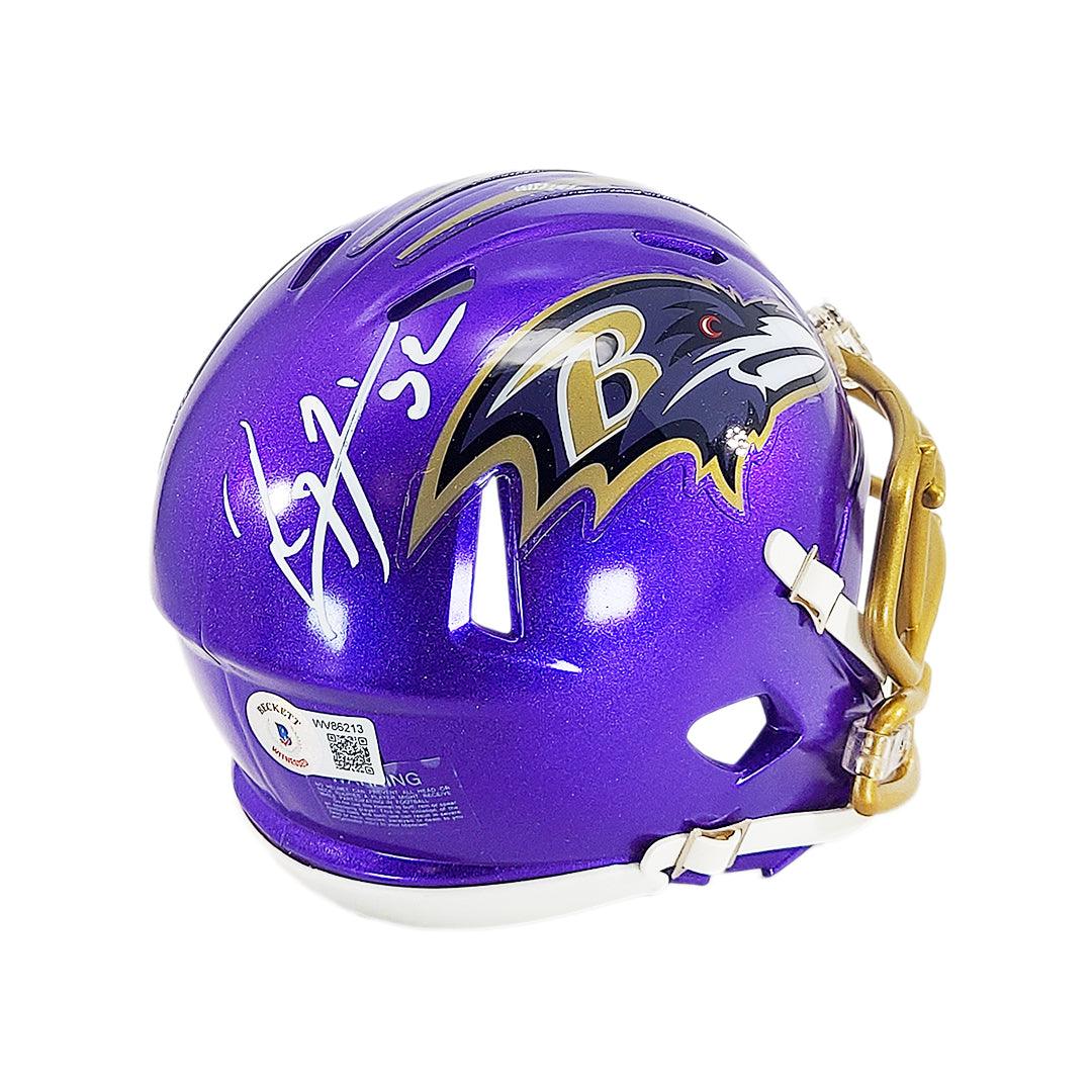 Ray Lewis Signed Baltimore Ravens Flash Speed Mini Football Helmet (Be ...