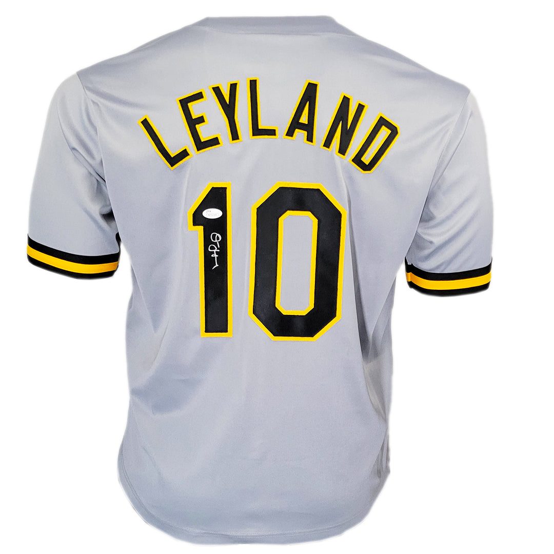 Jim Leyland Signed Pittsburgh Grey Baseball Jersey (JSA) — RSA