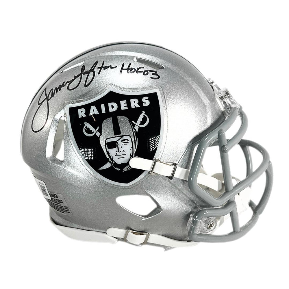 James Lofton Signed Los Angeles Raiders Speed Mini Football Helmet (Be ...