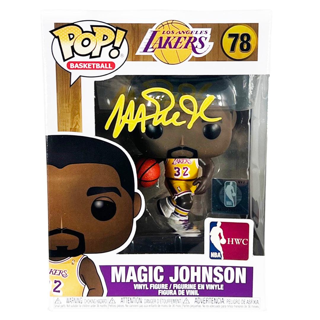 Magic Johnson Los Angeles Lakers Signed Funko POP Vinyl Figure Yellow — RSA