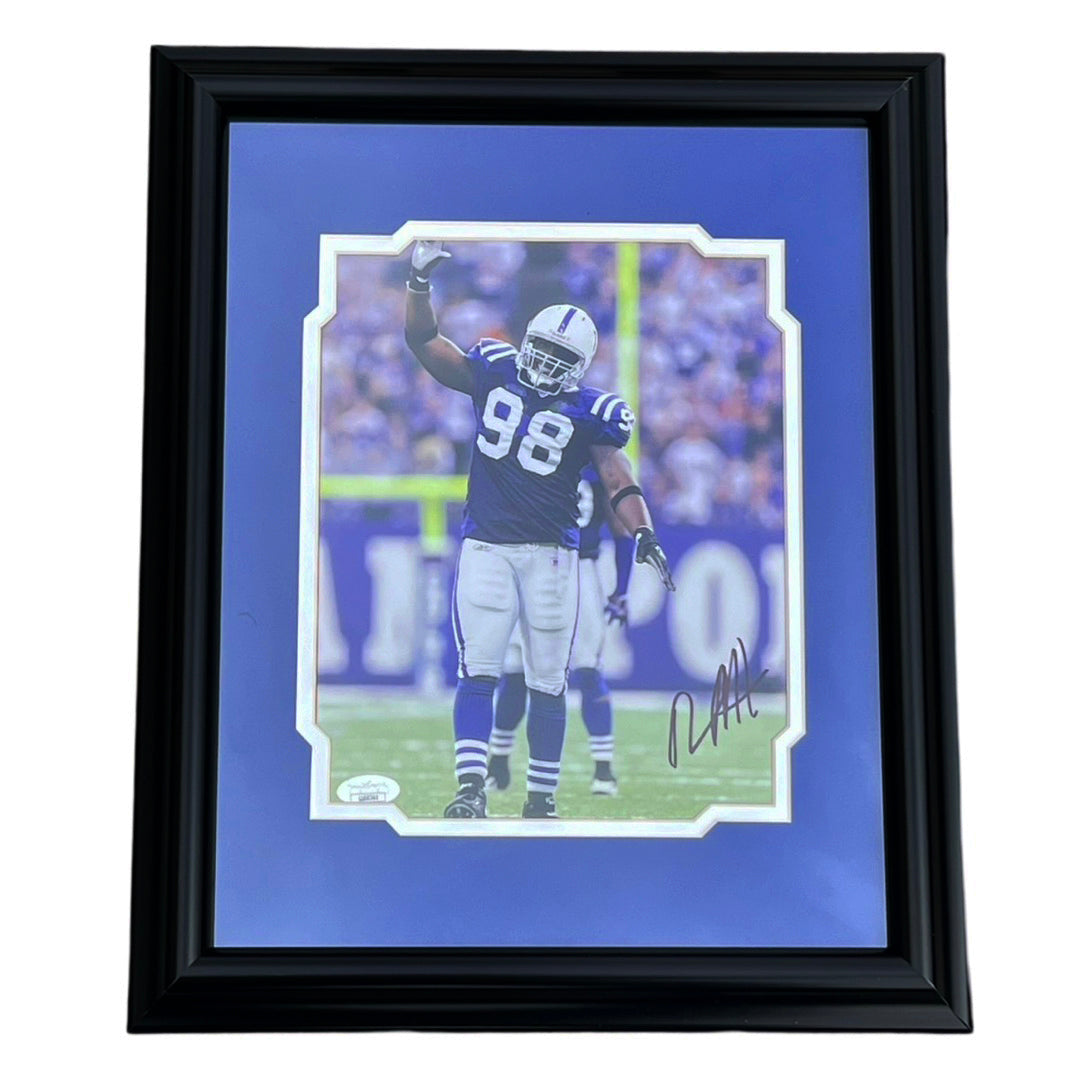 Robert Mathis Signed Indianapolis Pose 1 Football Framed 8x10 Photo (J ...