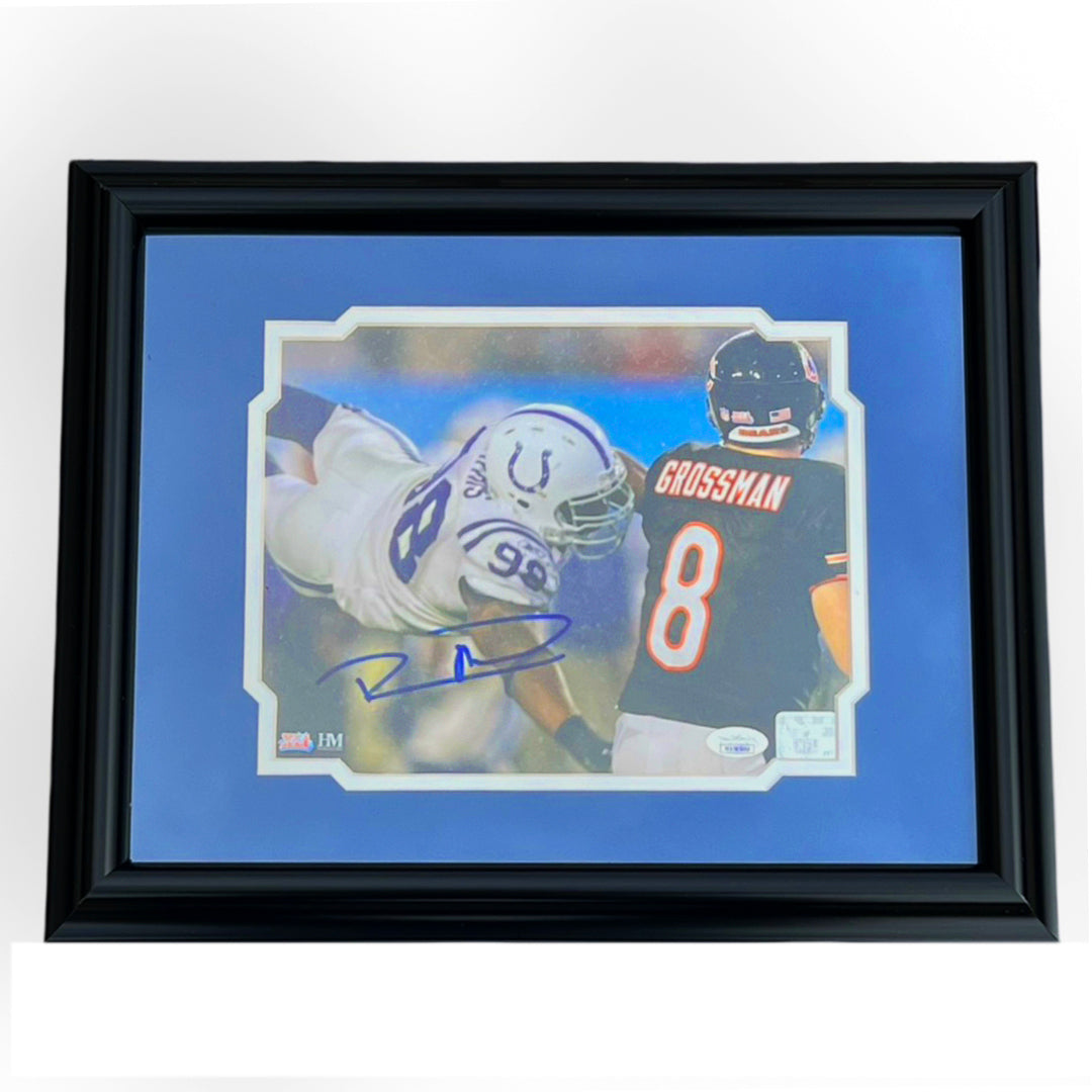 Robert Mathis Signed Indianapolis Pose 2 Football Framed 8x10 Photo (J ...