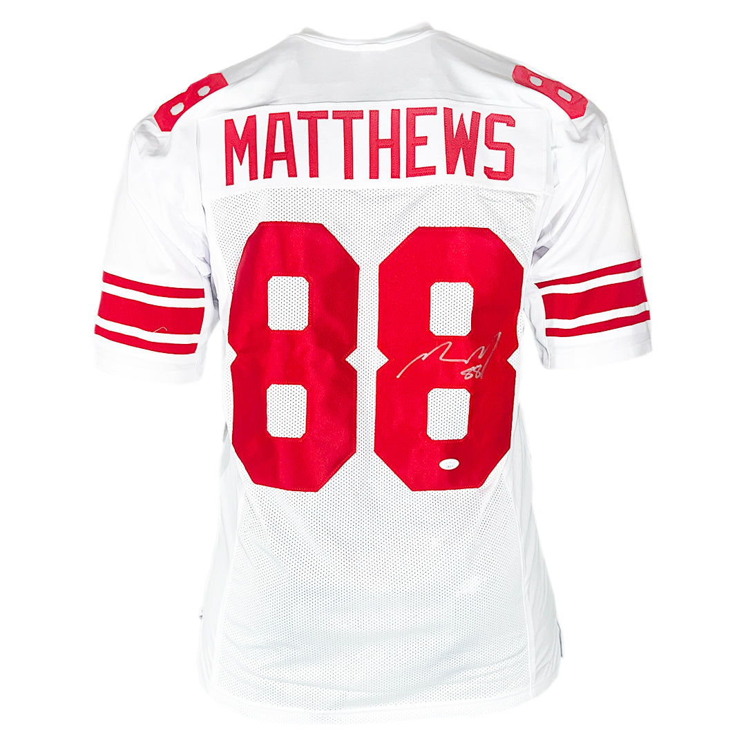 Michael Matthews Signed New York White Football Jersey (JSA) — RSA
