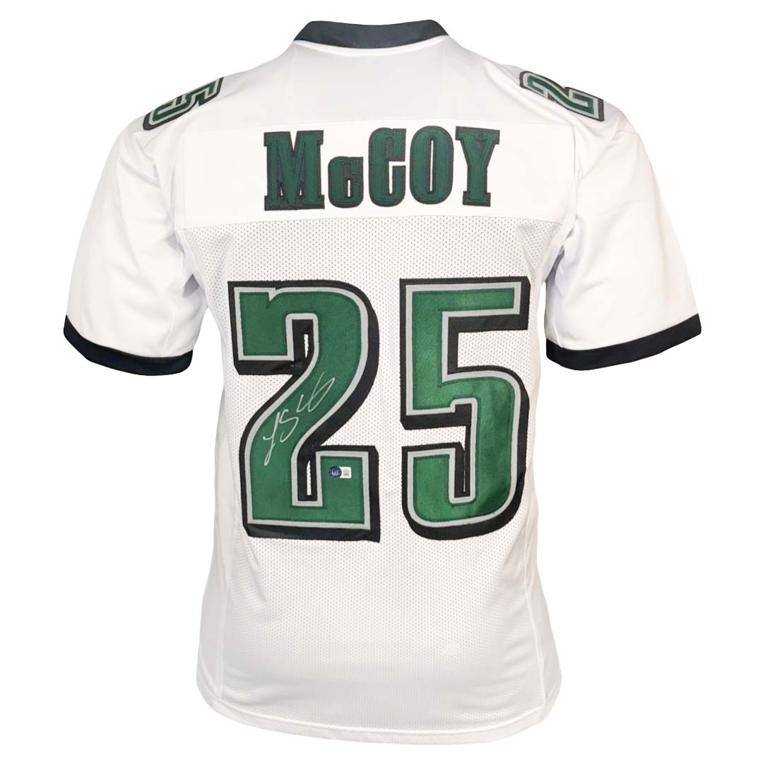 LeSean McCoy Signed Philadelphia White Football Jersey (Beckett) — RSA