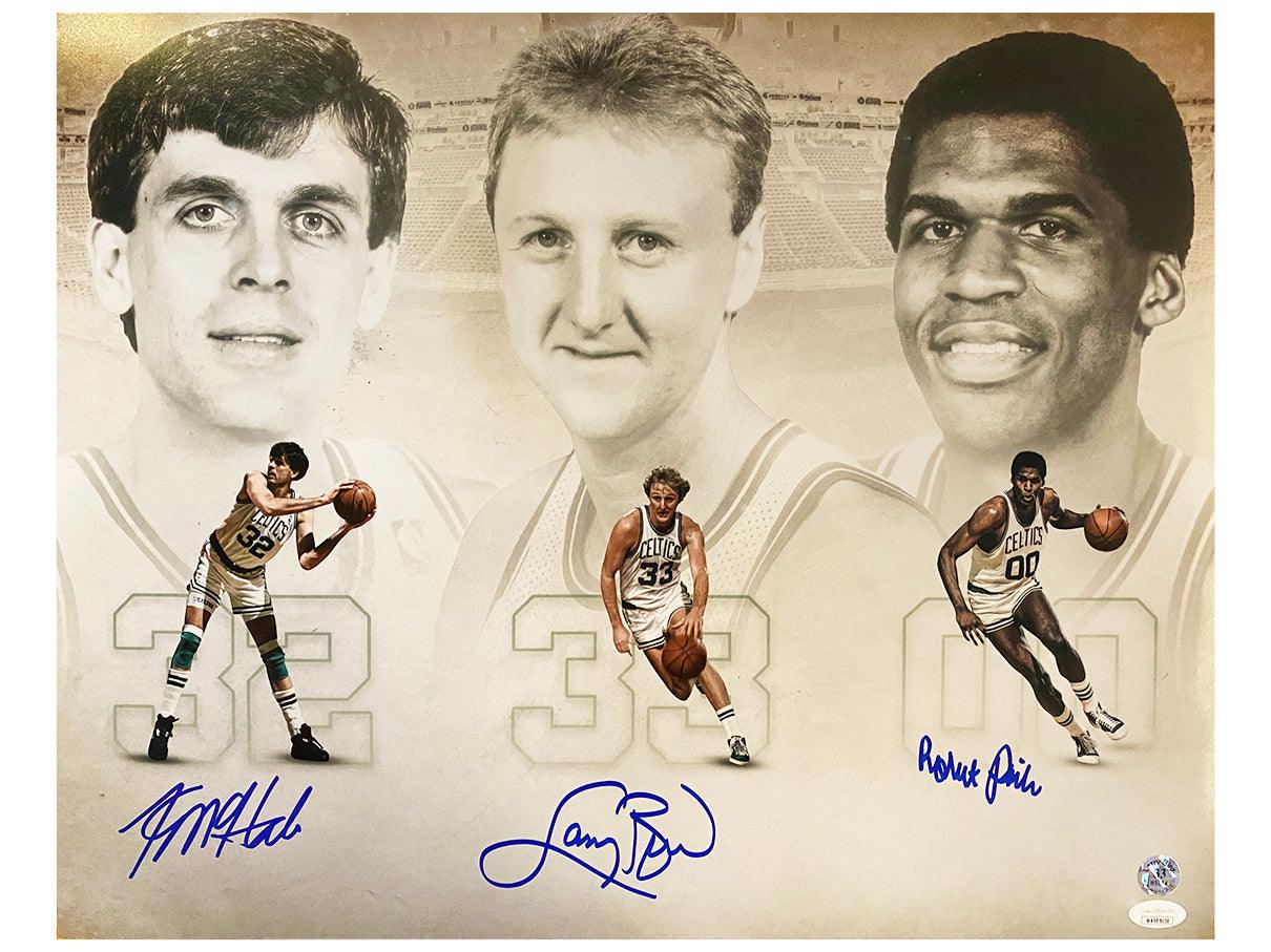 Boston Celtics Big Three Kevin McHale, Larry Bird, Robert Parish Signe ...
