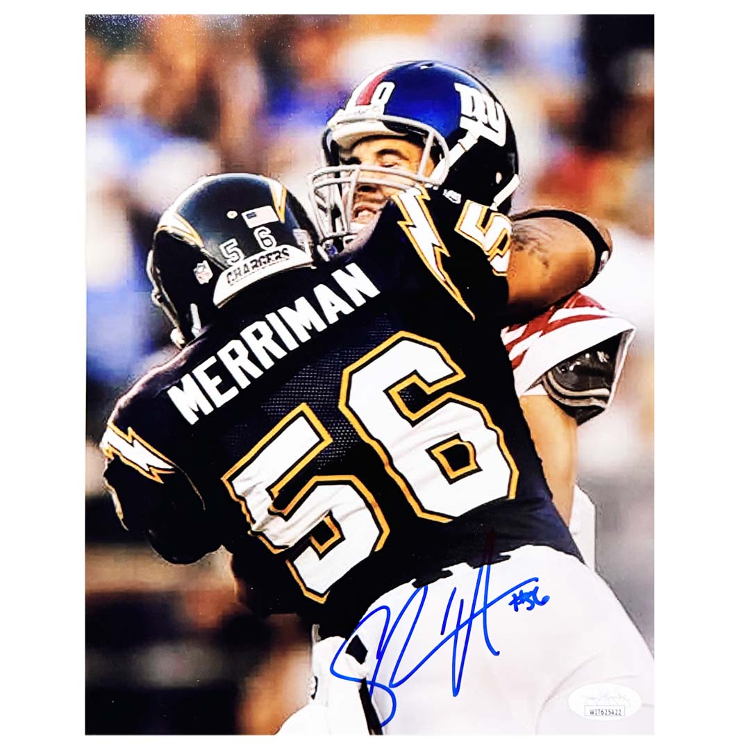 Shawne Merriman Signed San Diego Pose 3 Football 8x10 Photo (JSA) — RSA