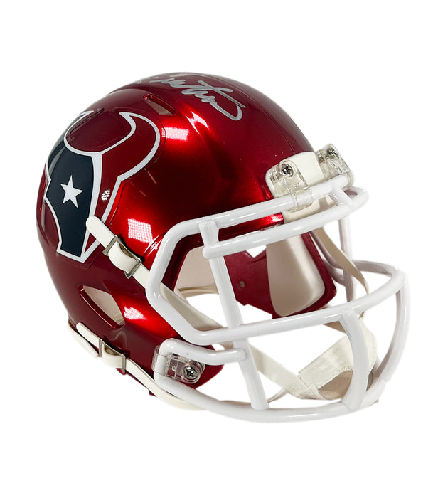 John Metchie III Signed Houston Texans Flash Speed Mini Football Helme ...