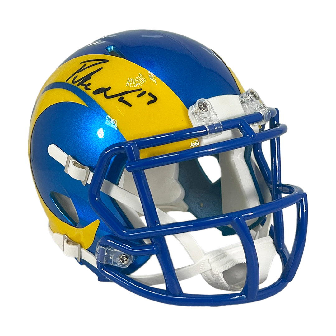 Puka Nacua Signed Los Angeles Rams Speed Mini Football Helmet (Fanatic ...