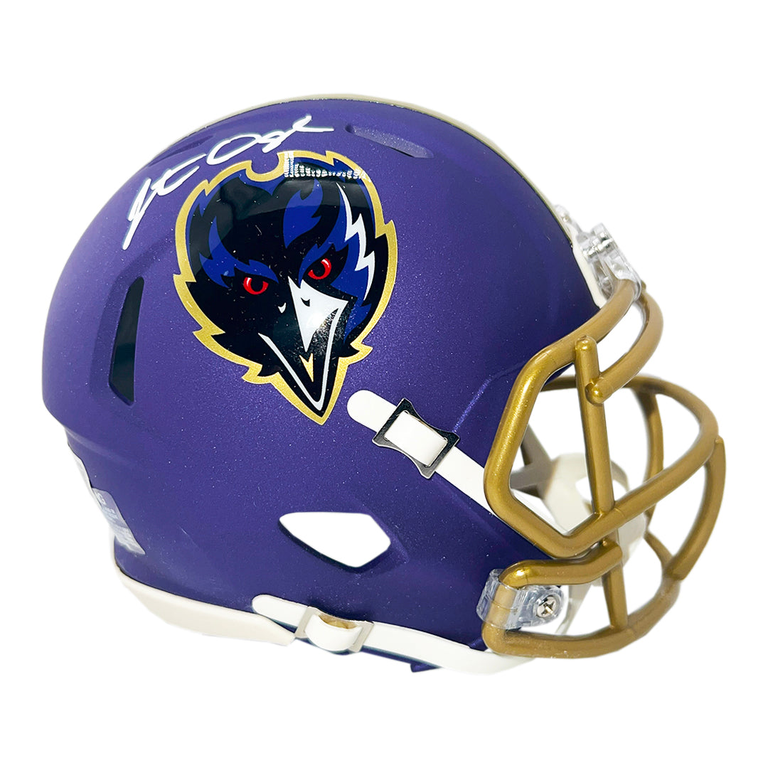 Jonathan Ogden Signed Baltimore Ravens Alt 2024 Speed Mini Football He ...