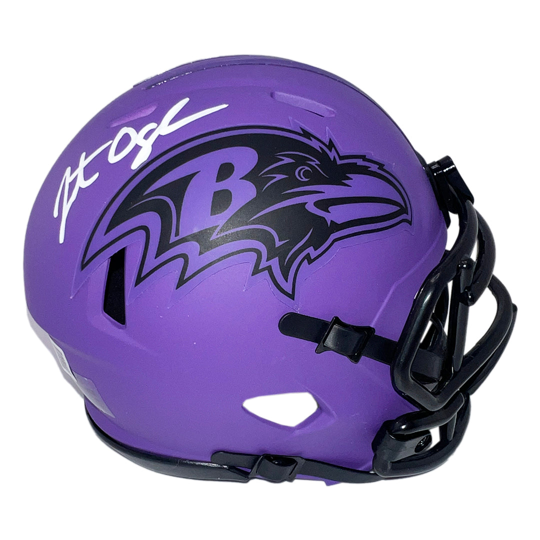 Jonathan Ogden Signed Baltimore Ravens Rave Mini Football Helmet (Beck ...
