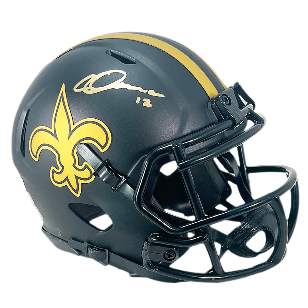 Chris Olave Signed New Orleans Saints Eclipse Speed Mini Football Helm ...