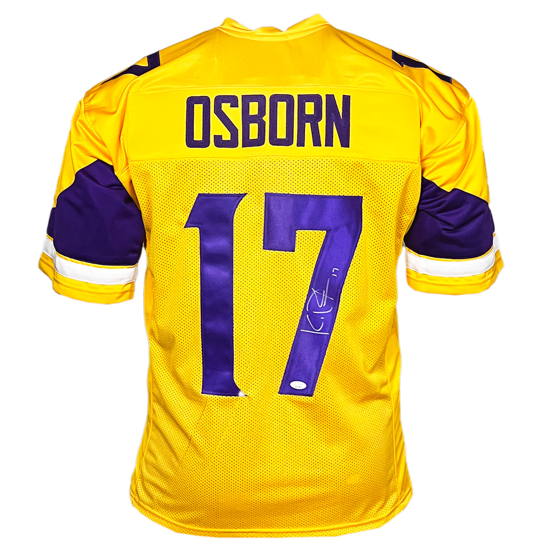 KJ Osborn Signed Minnesota Yellow Football Jersey (JSA) — RSA